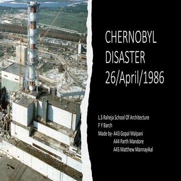 Chernobyl Nuclear Power Plant Disaster Pptx