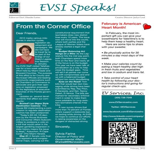 EVSI Speaks - February 2012 | PDF