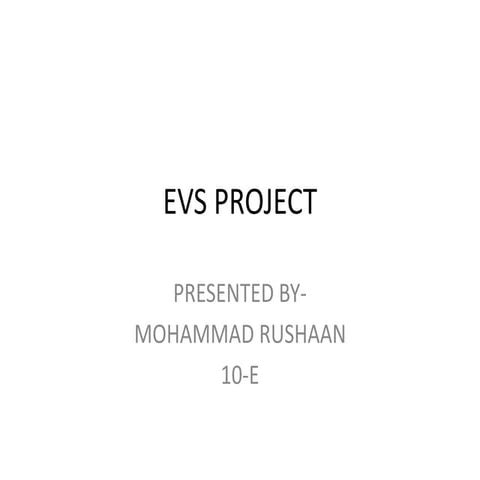 Environmental Science Project Class 10th year 2022 ICSE | PPTX