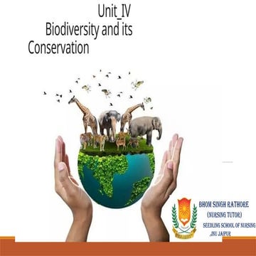 EVS UNIT IV.pptx Biodiversity & its conservation | PPTX | Biological Sciences | Science
