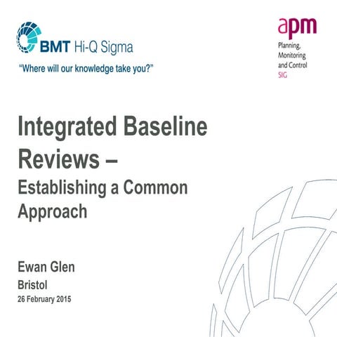 Intergrated baseline reviews as a tool in assurance | PDF