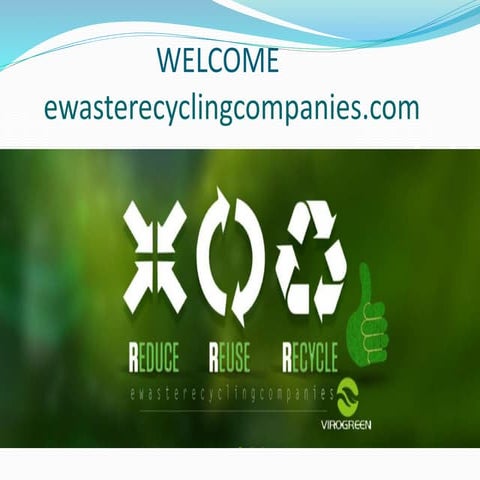 e waste recycling companies in tamilnadu | PPT