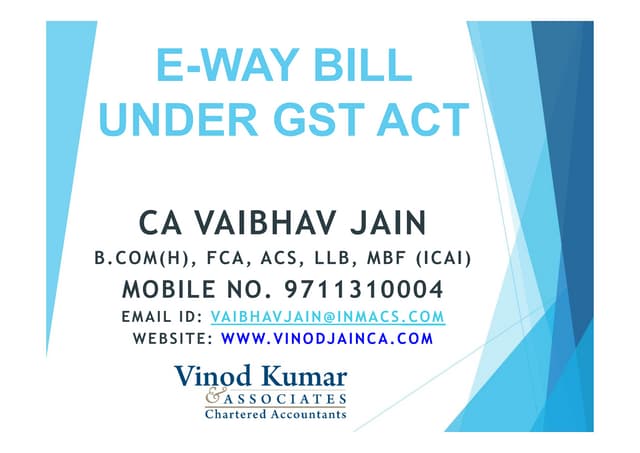E way bill | PPTX