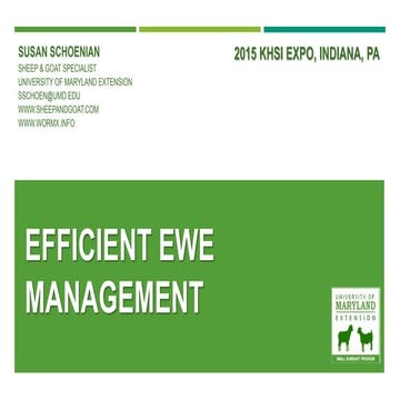 Ewe efficiency | PPTX