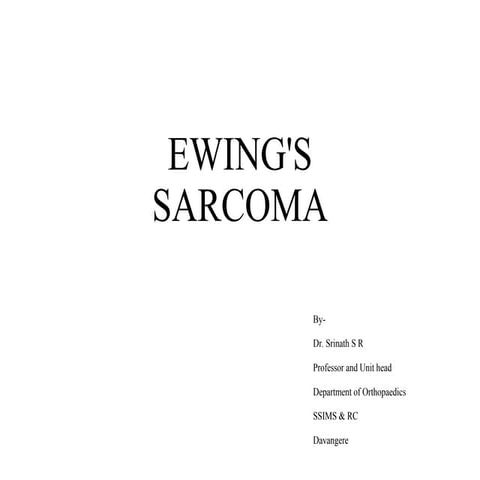Ewing's sarcoma .ppt.9873838838383883838 | PPT