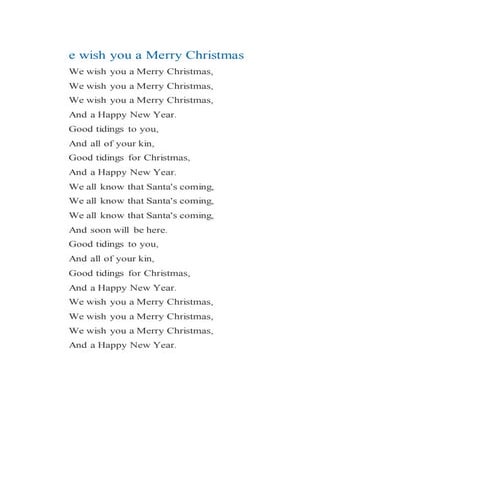 E wish you a merry christmas | PDF
