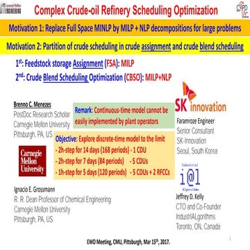 Complex Crude-oil Refinery Scheduling Optimization | PDF | Gasoline ...