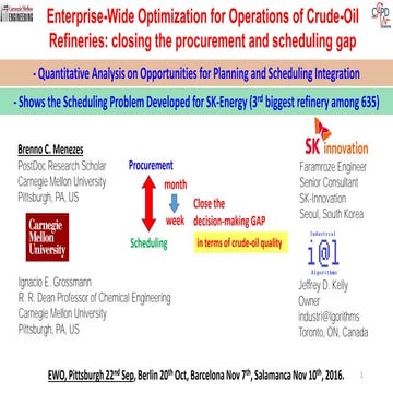 Enterprise-Wide Optimization for Operations of Crude-Oil Refineries ...