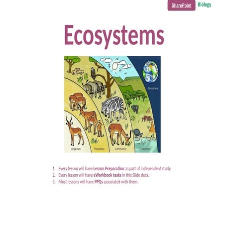 eWorkBook - Ecosystems.pptx for edexcel igcse | PPTX
