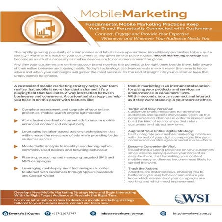 EworksWSI Productsheet Mobilemarketing | PDF