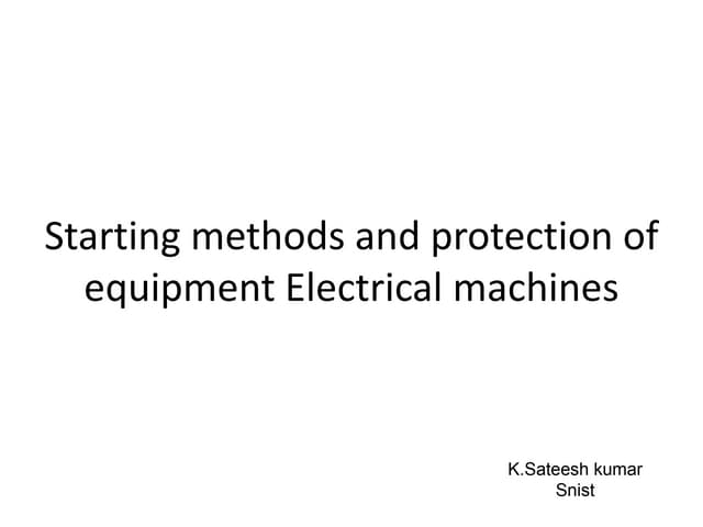 Starting methods of dc motors | PPT