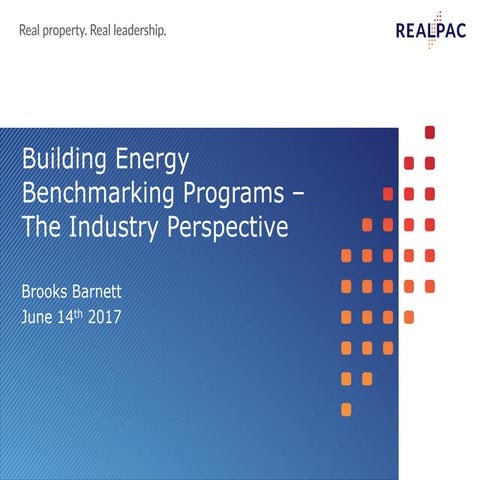 REALpac - Building Energy Benchmarking in B.C. | PPT