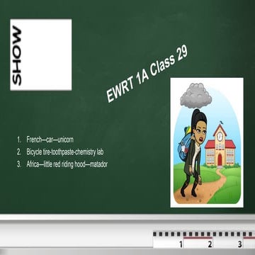 Ewrt 1 a class 29 | PPT