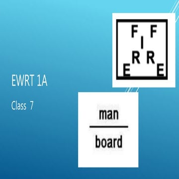 Ewrt 1 a plus class 7 | PPTX