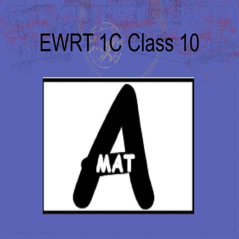 Ewrt 1 c class 10 qhq | PPTX