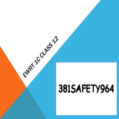 Ewrt 1 c class 12 | PPT