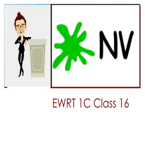 Ewrt 1 c class 17 post qhq | PPTX