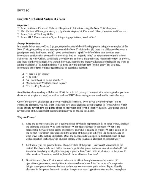 Poetry Explication Essay AssignmentAn explication is a complete.docx ...