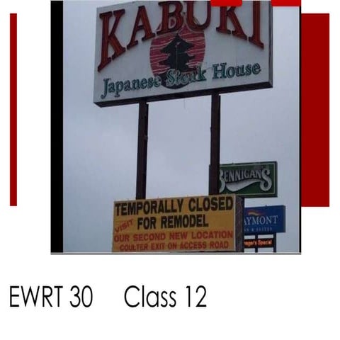 Ewrt 30 class 12 | PPT