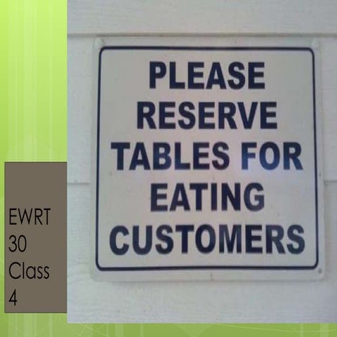 Ewrt 30 class 4 | PPTX