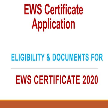 EWS certificate application | PDF