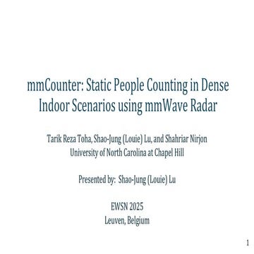 mmCounter: Static People Counting in Dense Indoor Scenarios Using ...