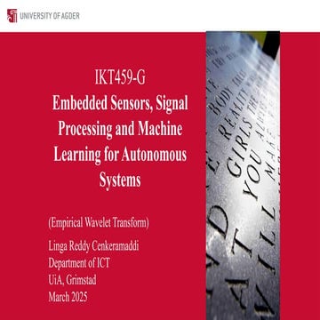 Introduction to Time-Frequency Analysis and EWT | PPTX