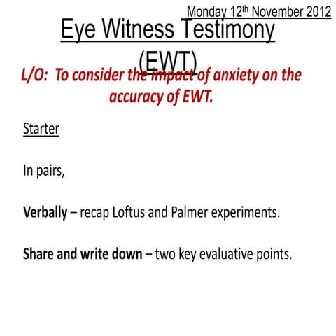 Ewt anxiety | PPTX