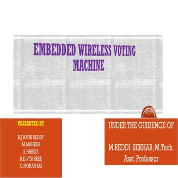 Embedded Wireless Voting Machine | PPT
