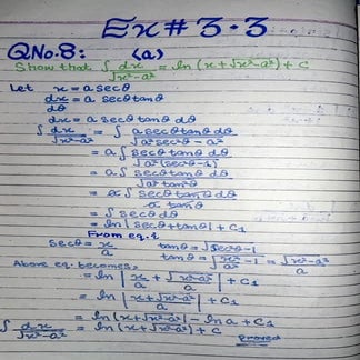Notes (Solutions) of Chapter3: Integration 2nd YEAR | PDF