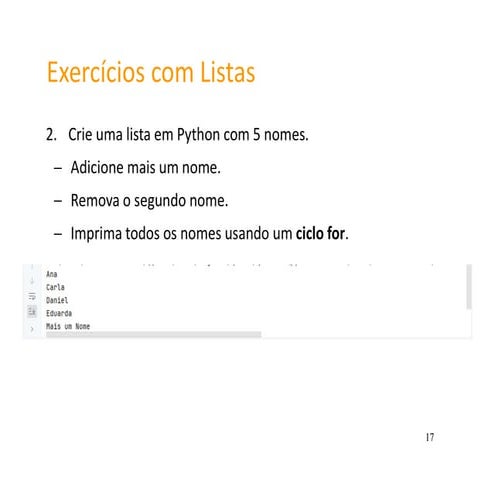 EX - Listas em Python - Exercícios para praticar.pdf