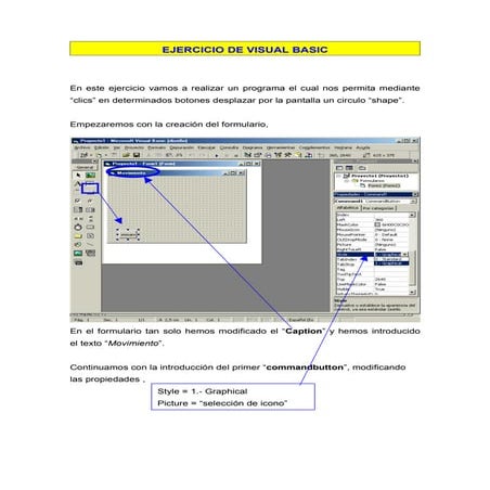 ejercicio visual basic 7 imagenes e iconos en movimiento | PDF