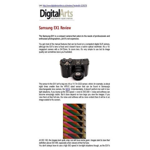 Samsung new camera EX1/TL500 Review | PPT