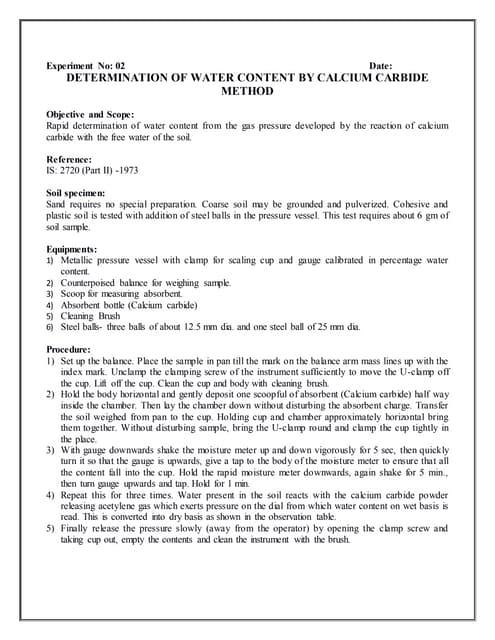 Permeability Test of soil Using Constant and Falling Head Method | PDF ...