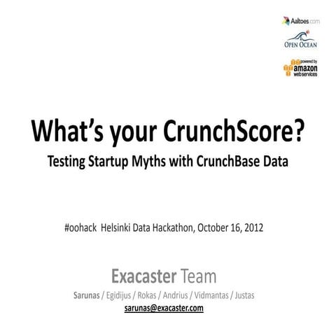 Exacaster crunchscore presentaiton | PPTX | Business | Business and Finance