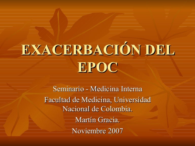 Exacerbación del epoc