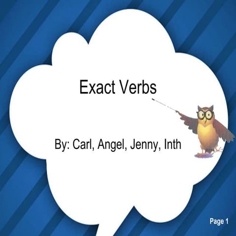 Exact verbs | PPTX