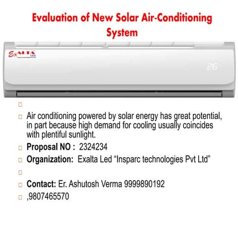 Exalta solar ac ppt file ashutosh verma | PPSX