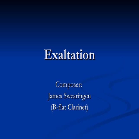 Exaltation (Swearingen)/B-Flat Clarinet | PPT