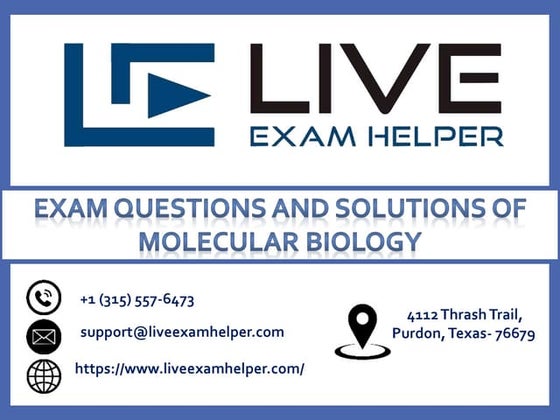 Molecular Biology Assignment Help Ppt