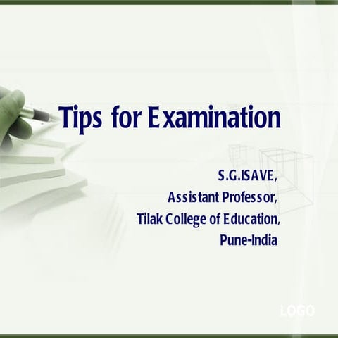 Exam Tips | PPS