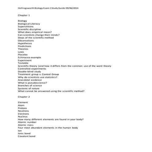 Benchmark 1 Study Guide Ppt