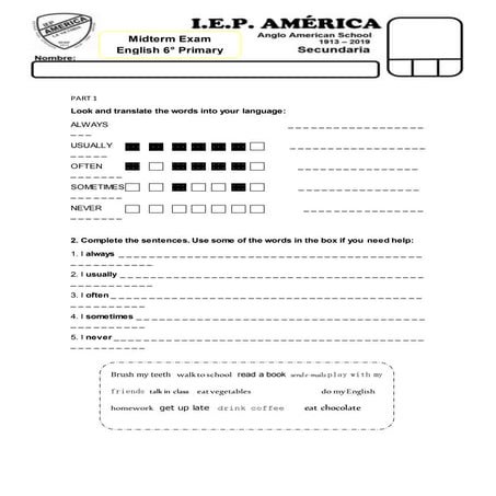 Exam 6 primary | DOCX