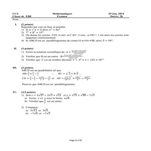 Exam eb8 | DOCX