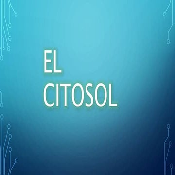 El citosol | PPTX