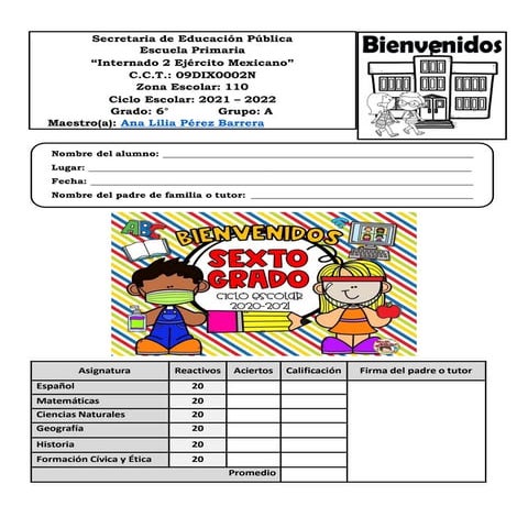 Examen Diagnostico Sexto Gradopdf 8398