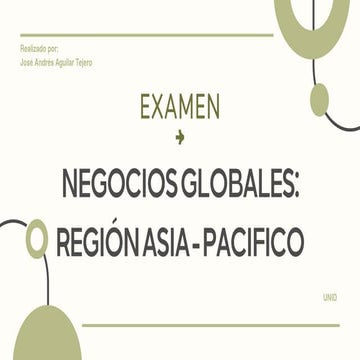 Presentación de Negocios Globales - Región Asia/Pacifico | PPTX