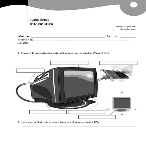 Examen quinto quinta evaluacion | DOCX