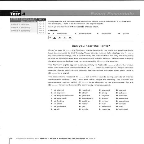 Test 4 Exam Essentials Practice Test Fce 2 Pdf