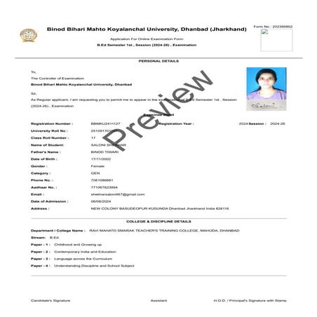 BINOD BIHARI MAHTO KOYLANCHAL UNIVERSITY | PDF